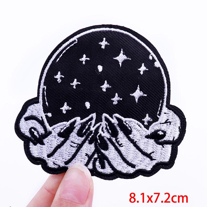 Satın alın Scary Skull Patch Ghost Cat Embroidery Patch For Clothing ...