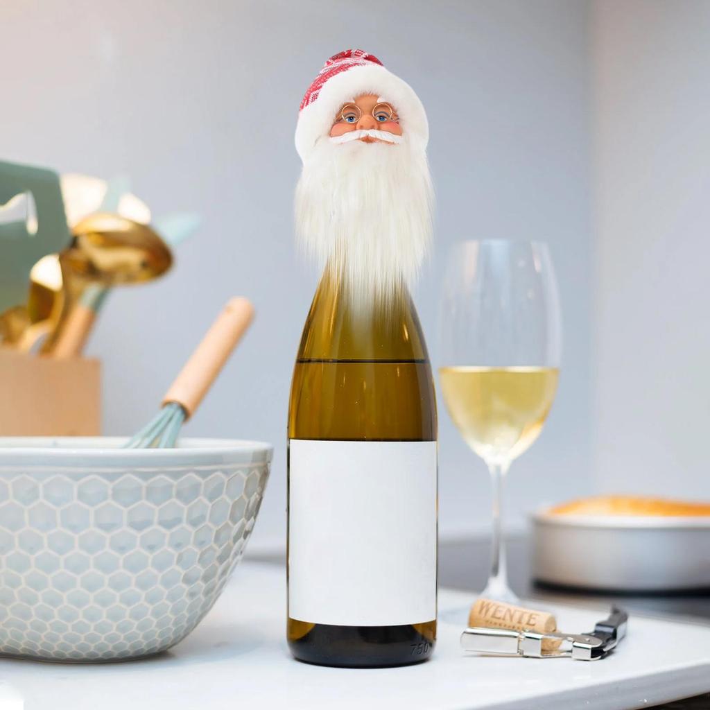 💰Comprar Tapas de botellas de Santa Claus, Decoraciones de botellas de ...