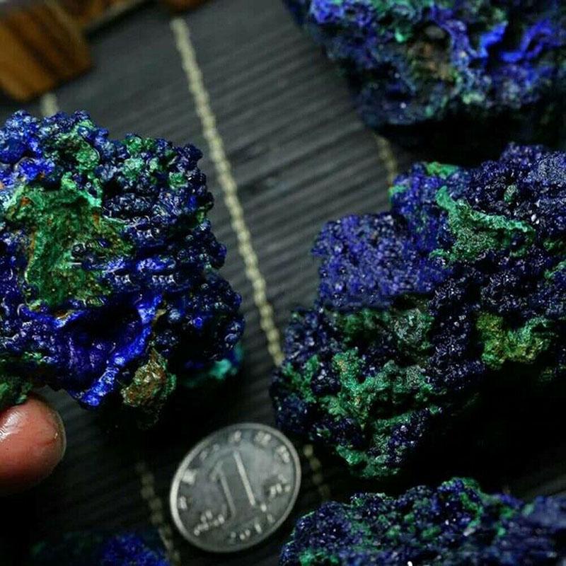 Buy Maijiabao Natural Azurite Malachite Geode Crystal Mineral Specimen ...