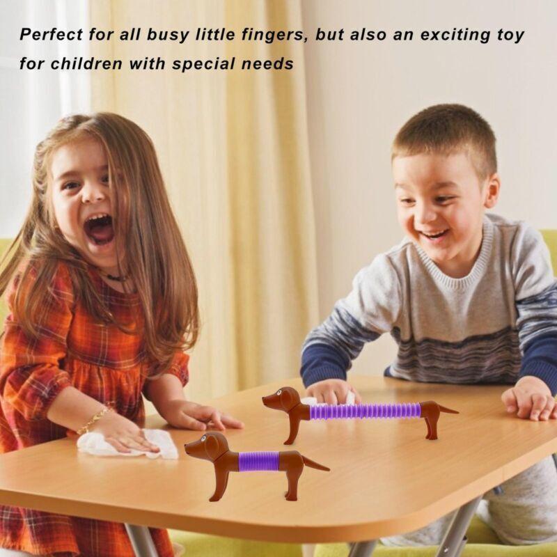 Buy Stretch Transformable Pop Tube Spring Dog Sensory Fidget Toy Stress ...