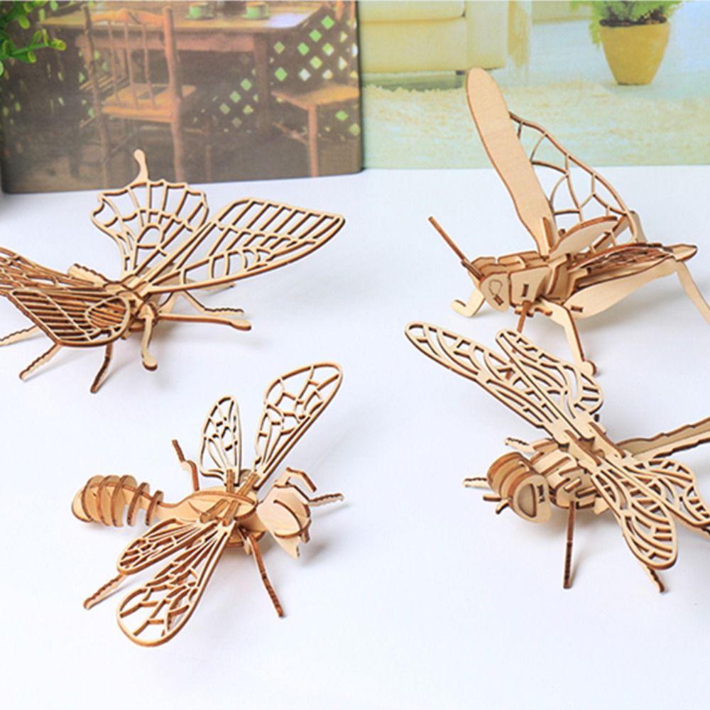 Animal Handmade Early Education Montessori Toy Insect Blocks Toy Insect ...