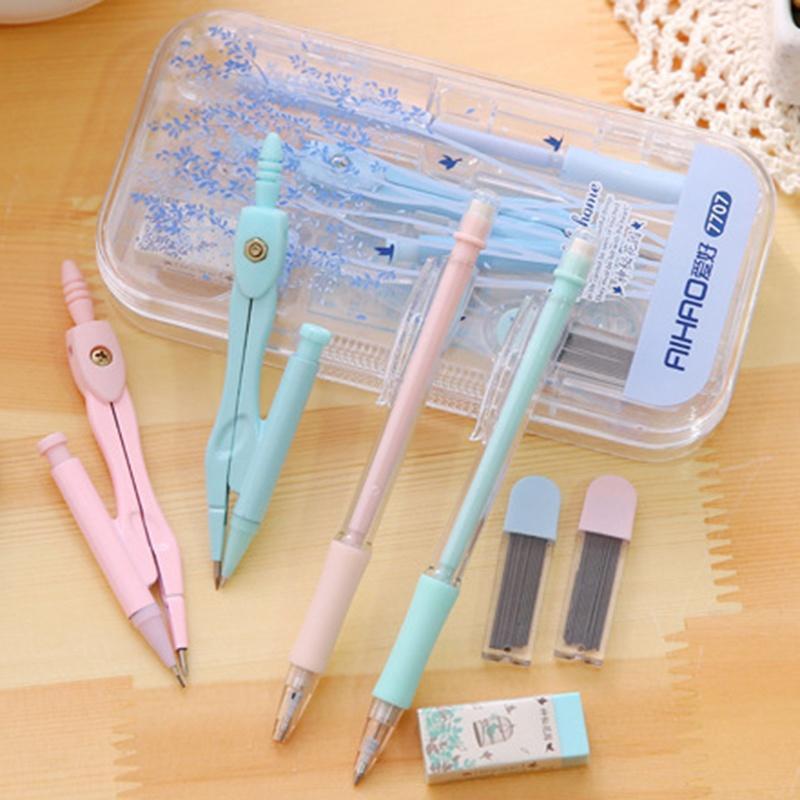 Charm 8Pcs School Math Geometry Set Mathmatical Intruments Squares ...