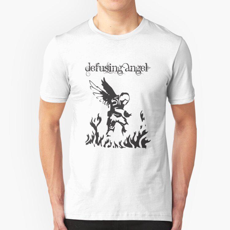 Buy CS GO Defusing Angel Cotton White Tees Summer Men T Shirts Male ...