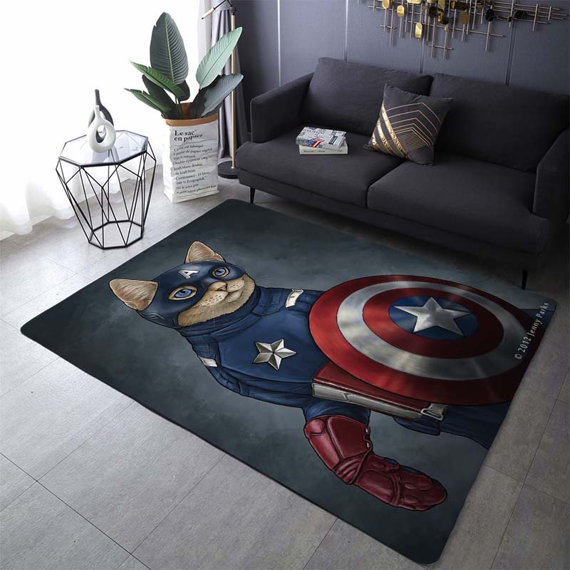 Buy Cat Marvel Avengers Carpet For Living Room Area Rugs Large Non-slip ...