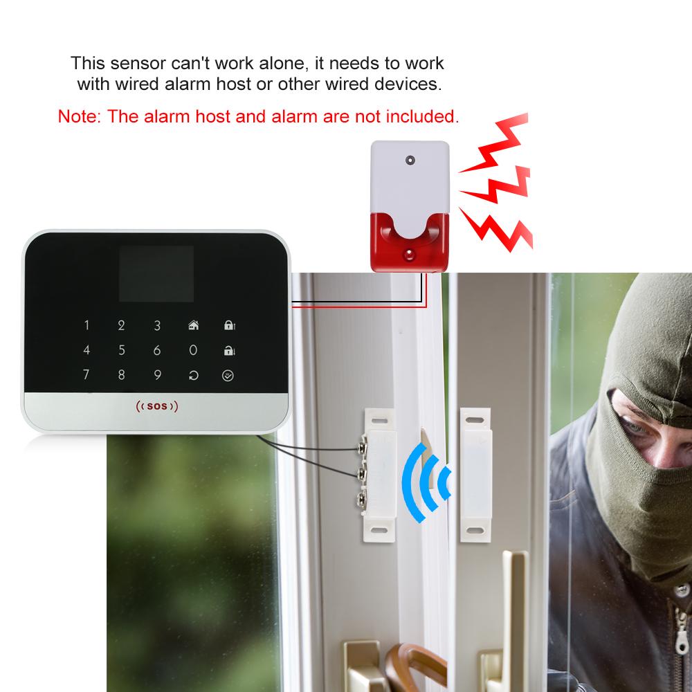 Buy Wired Plastic Magnetic Switch Door Window Open Intrusion Detector ...