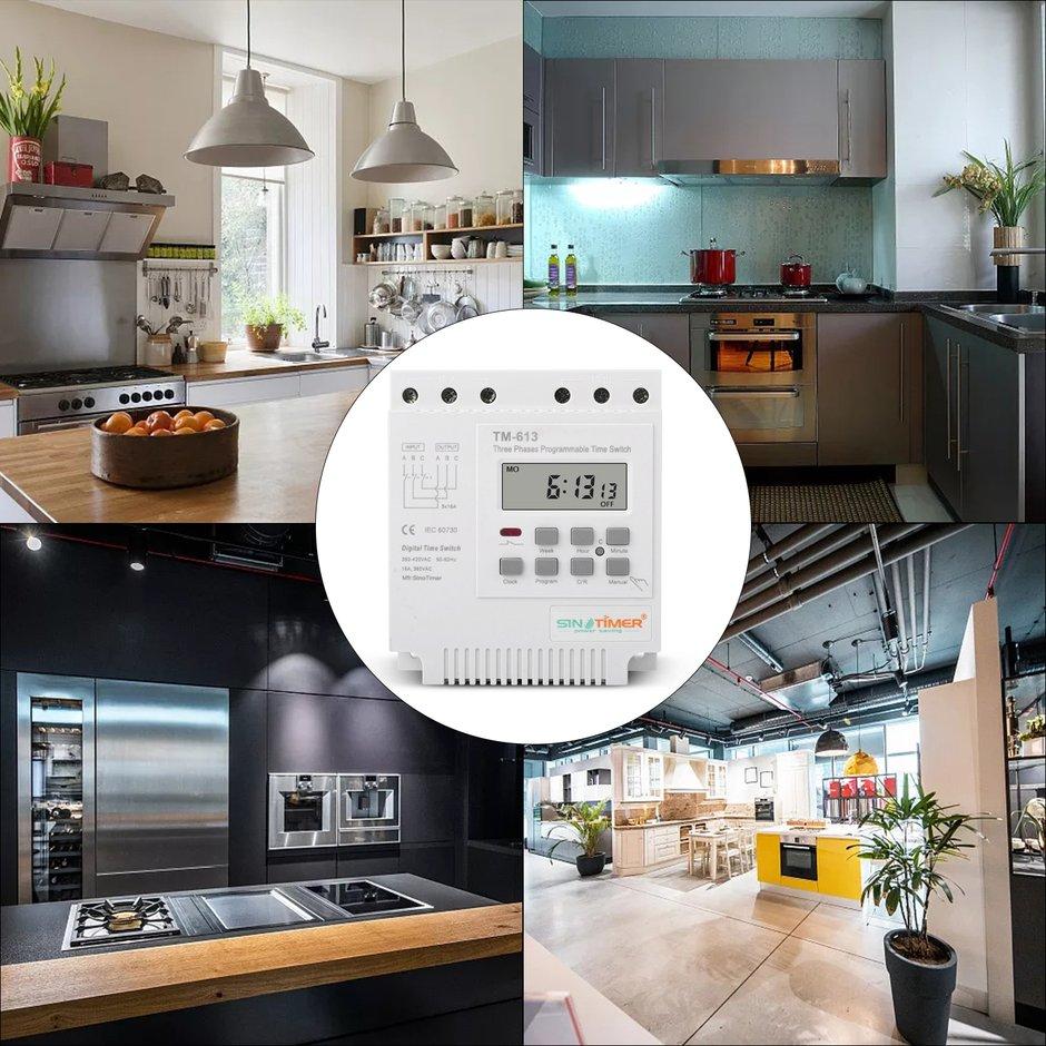 Buy SINOTIMER TM613 380v Three Phase Timer Programmable Switch With ...