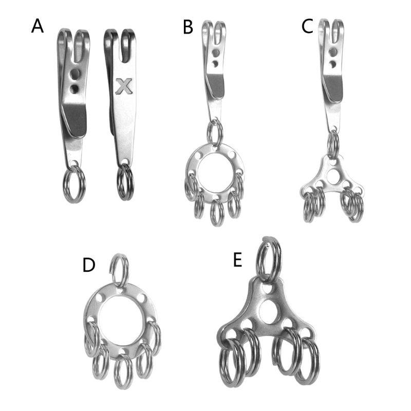 Titanium Steel Keychain Pocket Clip Multi-Purpose Pocket Suspension ...