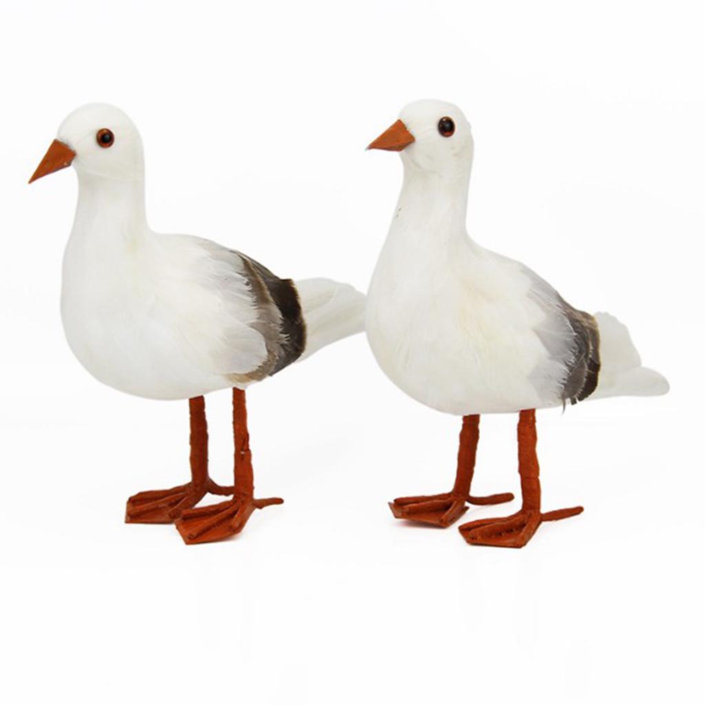 Buy Simulated Seagull Artificial Bird Vivid Garden Home Decor Photo ...