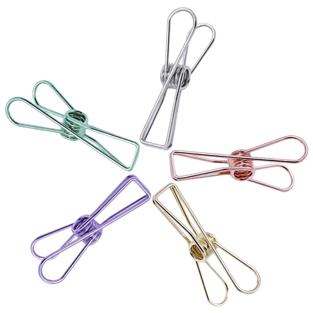 Buy 5 Pcs Hollow Binder Clips Long Tail Clip Paper Clamp School ...
