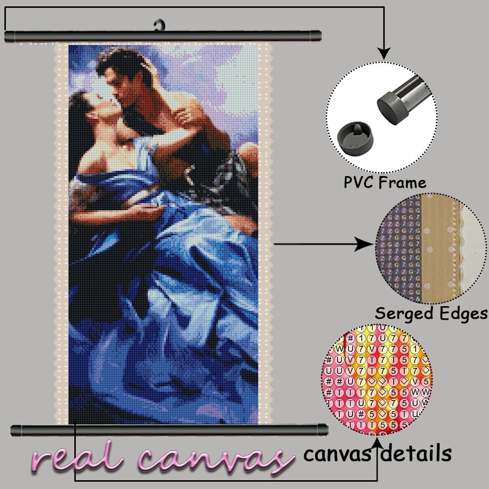 Cheap 5D DIY Frame Diamond Painting White Wolf Full Drill Waterfall ...