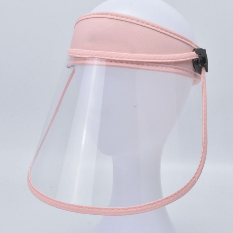 Buy Full Face Protective Shield Visor Adjustable Transparent Hat Splash ...