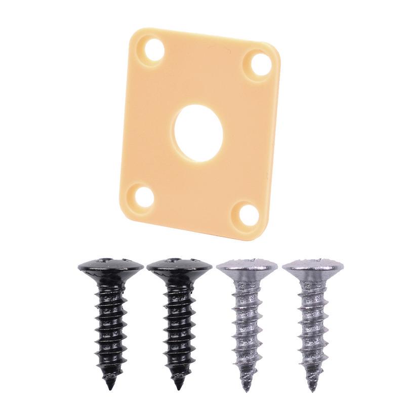 Buy Plastic Rectangular Electric Guitar Socket Cover Sheet Jack Cover ...