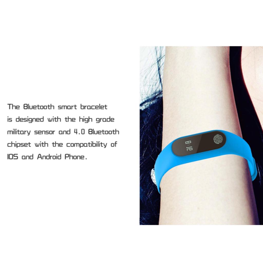 M2 Sport Waterproof Heart Rate Monitor Smart Bracelet Wrist Band OLED ...