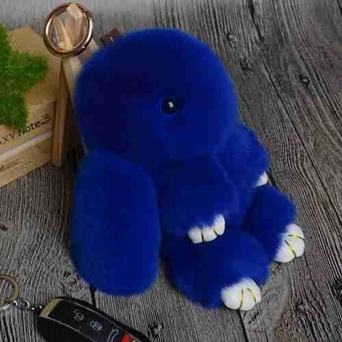 Buy 2019 Rabbit Keychain Cute Fluffy Bunny Keychain Rex Genuine Rabbit ...