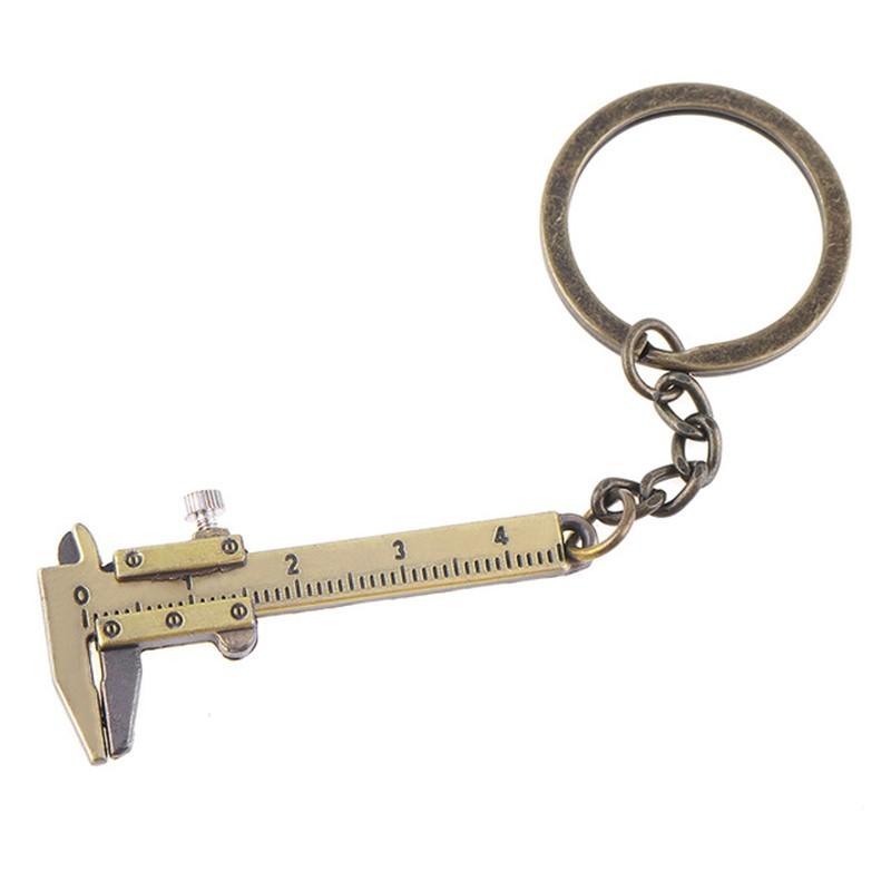 Buy Mini Vernier Caliper Key Chain Portable Tool Zinc Alloy Keychain ...