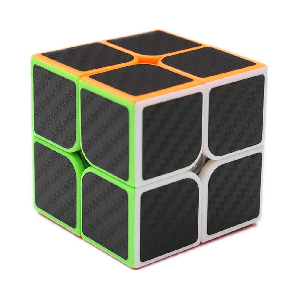 Buy 2x2x2 Carbon Fiber Sticker Magic Cube Puzzle 2x2 Speed Cube Magic ...