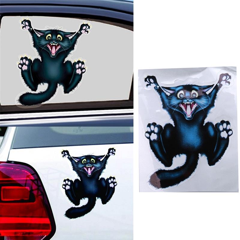 Buy Car Stickers Decals Crazy Cat Auto Motorcycle Sticker Car Window ...