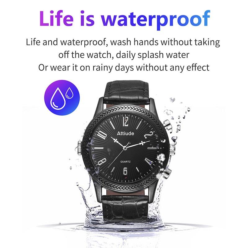 Buy Full HD 1080P Video Recorder Mini Camera Watch PU Leather Strap ...