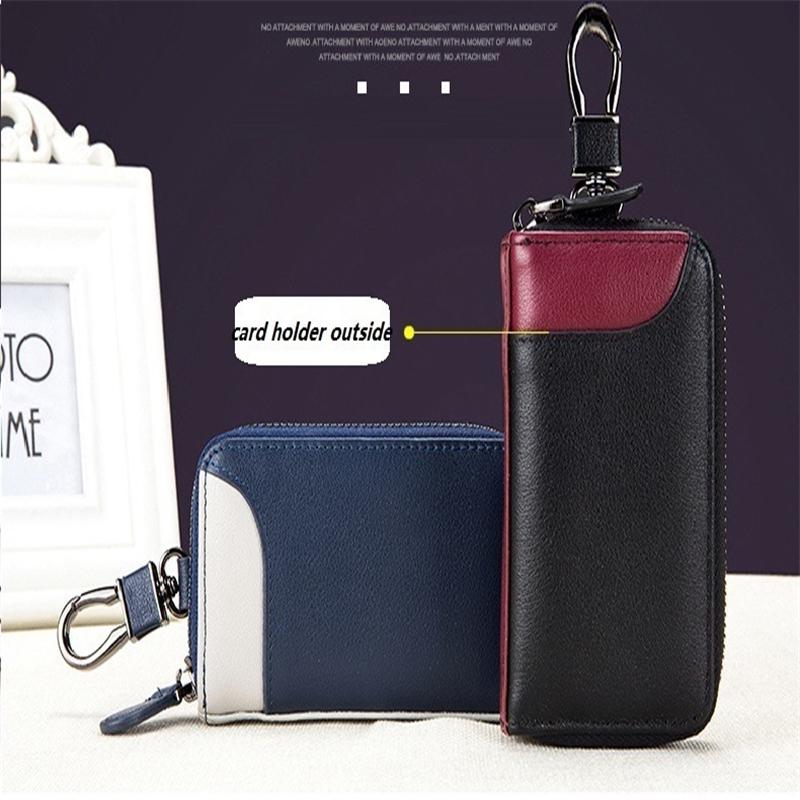 Buy Car Key Wallets Housekeeper Keys Organizer Keychain Covers Zipper ...