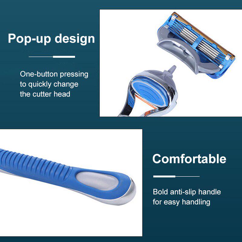 Buy Men's Razor Holder Five Layer Anti-corrosion Manual Shaver Handle ...