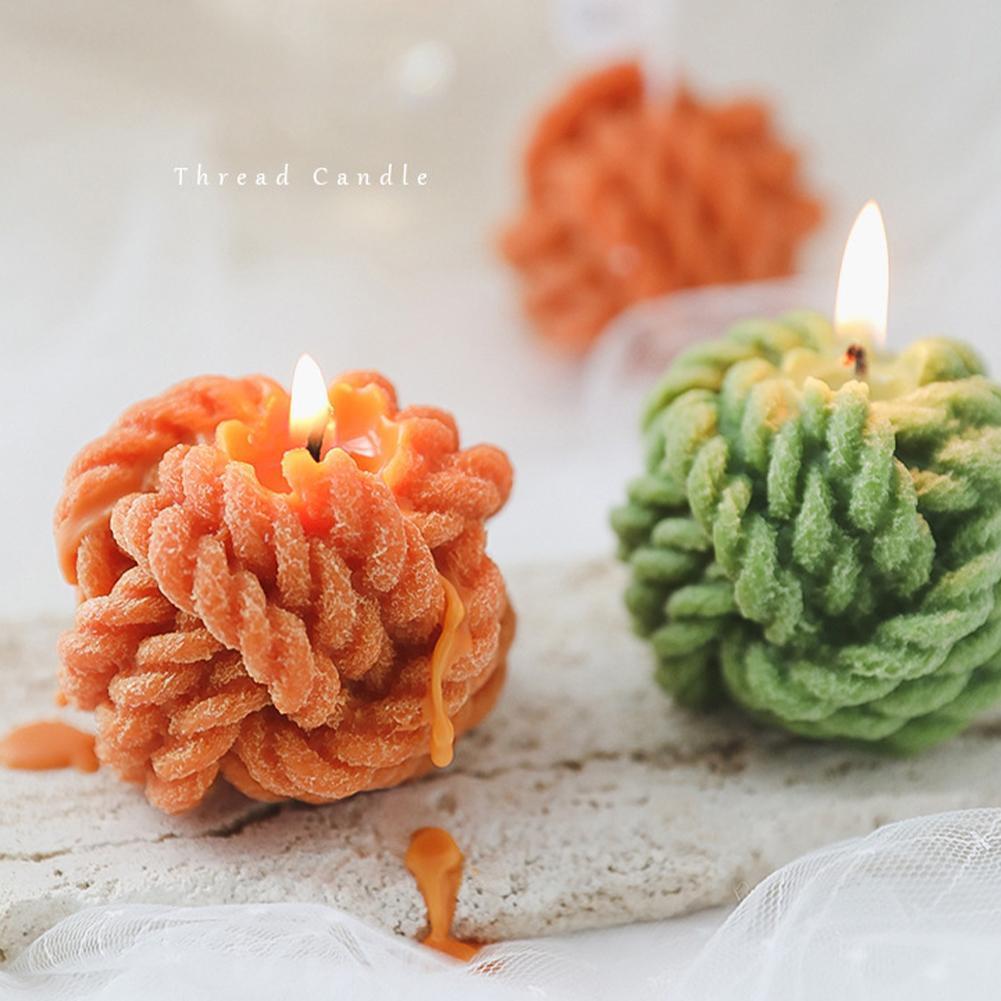 Buy Yarn Ball Shape Candle Aromatherapy Candle Photo Props Essential ...