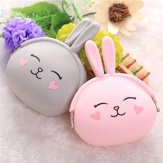 Buy Improved Portable Cartoon Rabbit Silicone Coin Purse Case Wallet ...