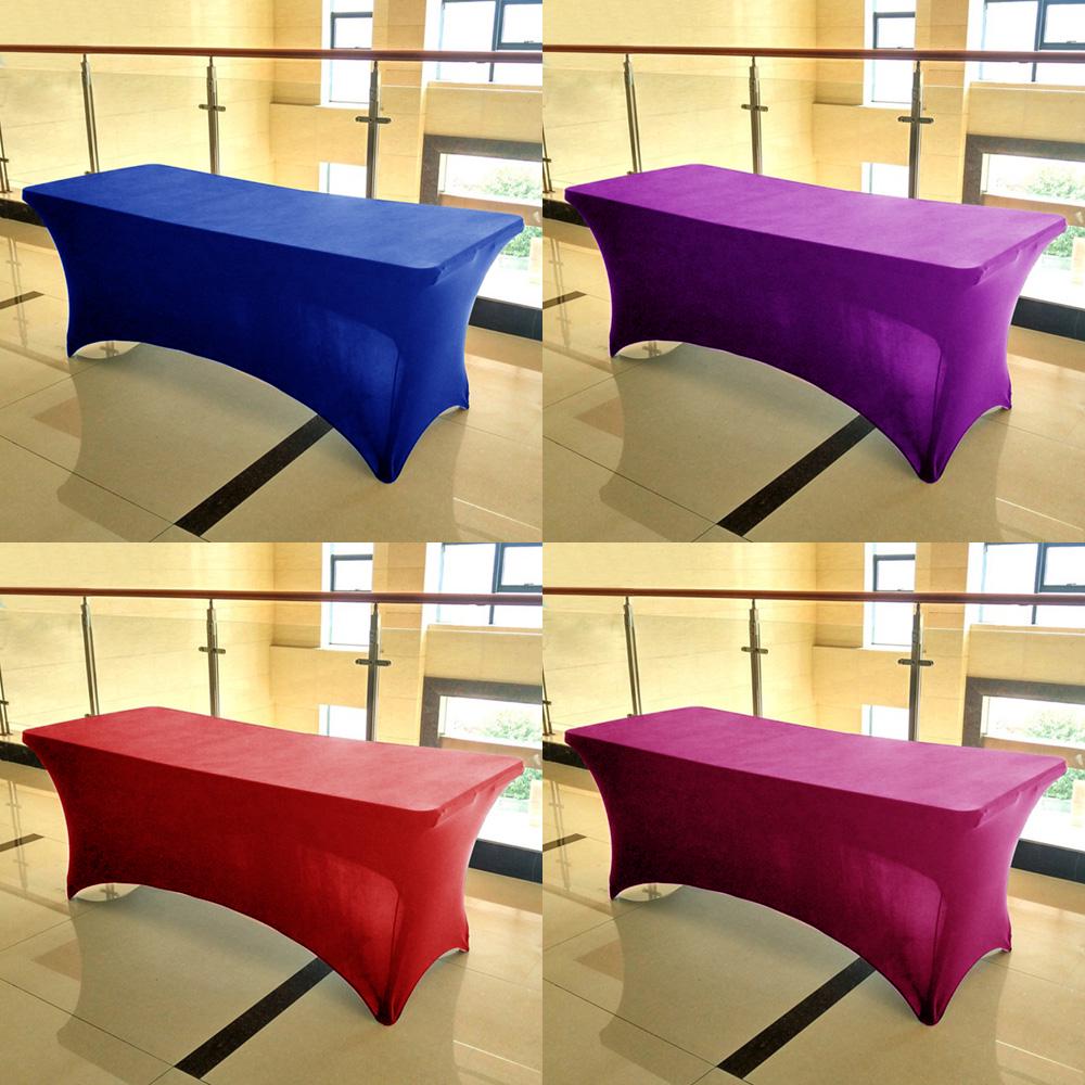 Buy Rectangular stretch table set Wedding banquet tablecloth conference ...