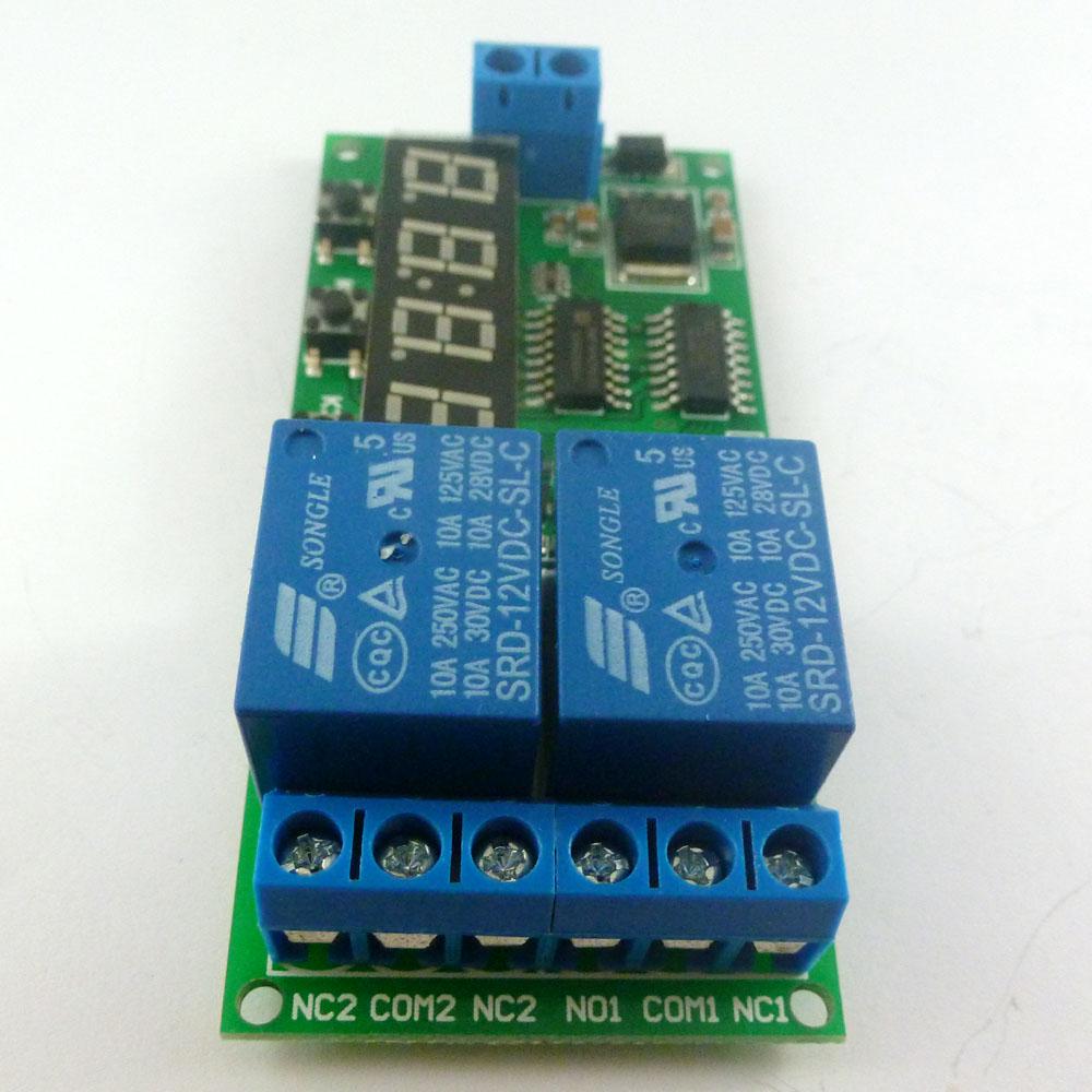 Buy DC 12V 2 Channel Multifunction Delay Timer Module Delay Relay ...