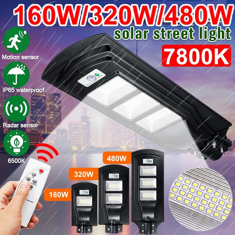 Buy 160/320/480W 117/234/351LED 7800K LED Solar Street Light Light ...