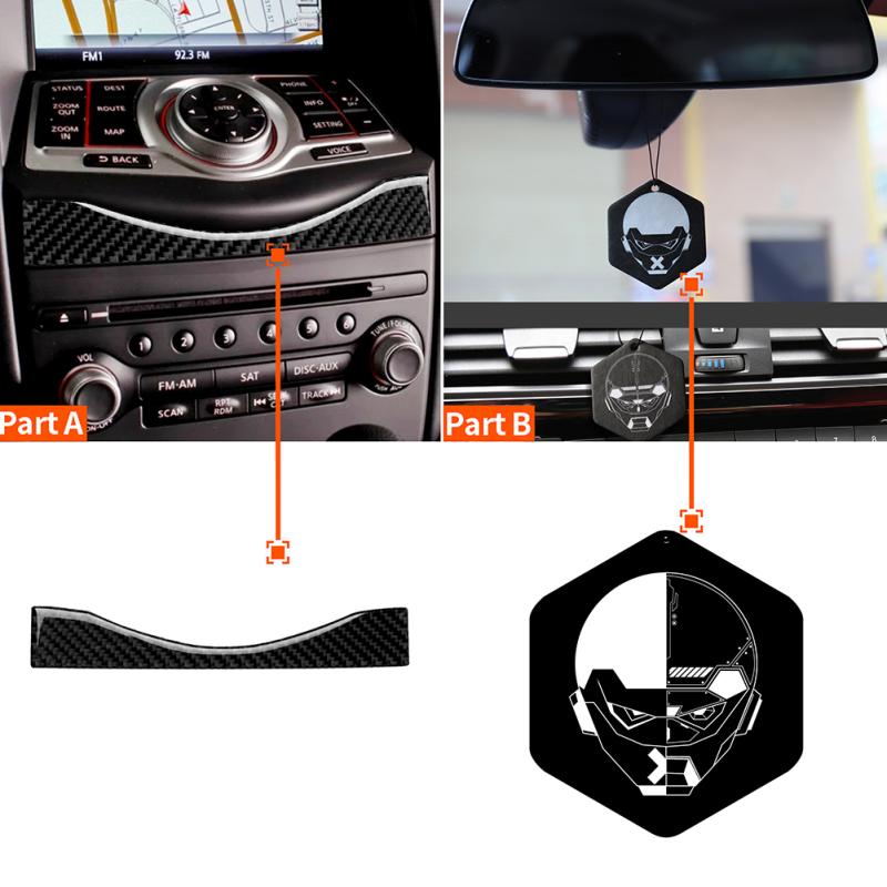 💰Kaufe Carbon Fiber Navigation Panel Sticker Strip Decal Car Styling ...