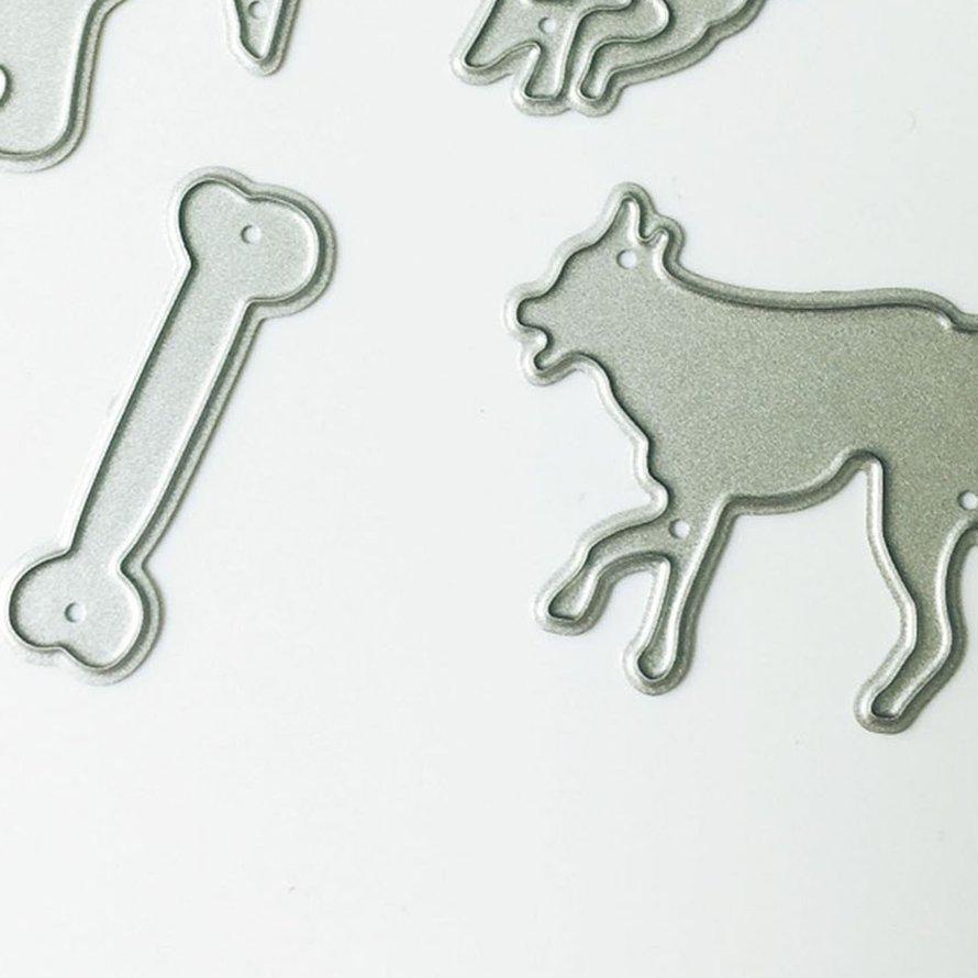 Buy Three Dogs Shape DIY Cutting Dies Stencil Scrapbooking Album ...