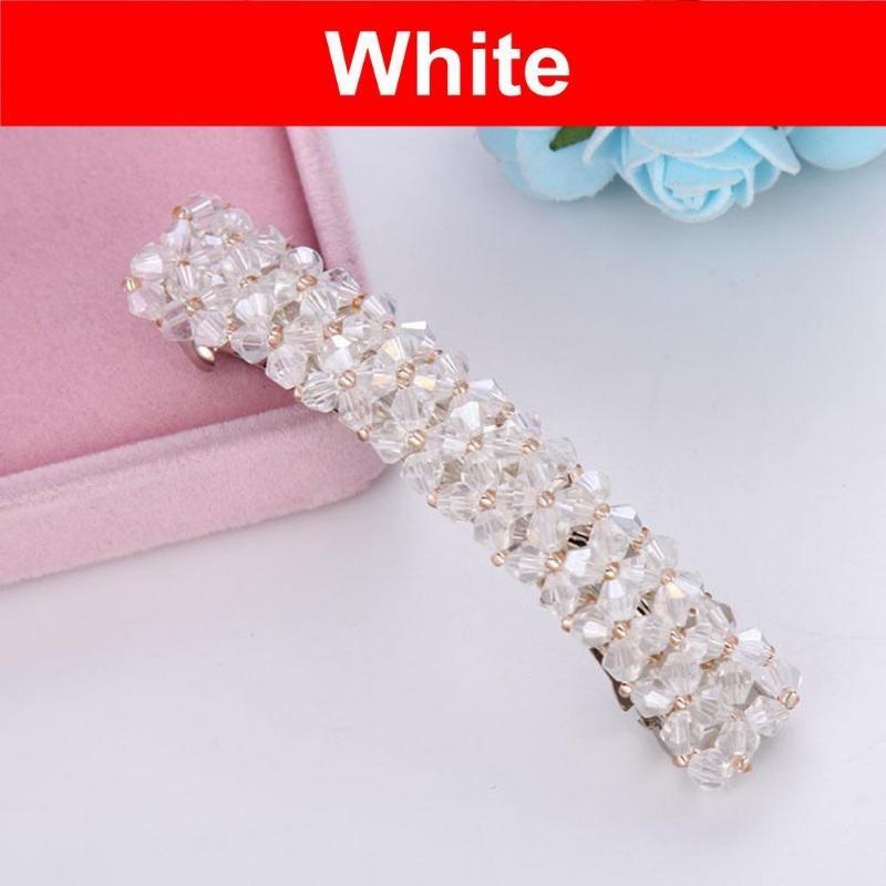 Satın alın 1PCS Sweet Crystal Beads Hair Clips Pins Back Hair Holder ...