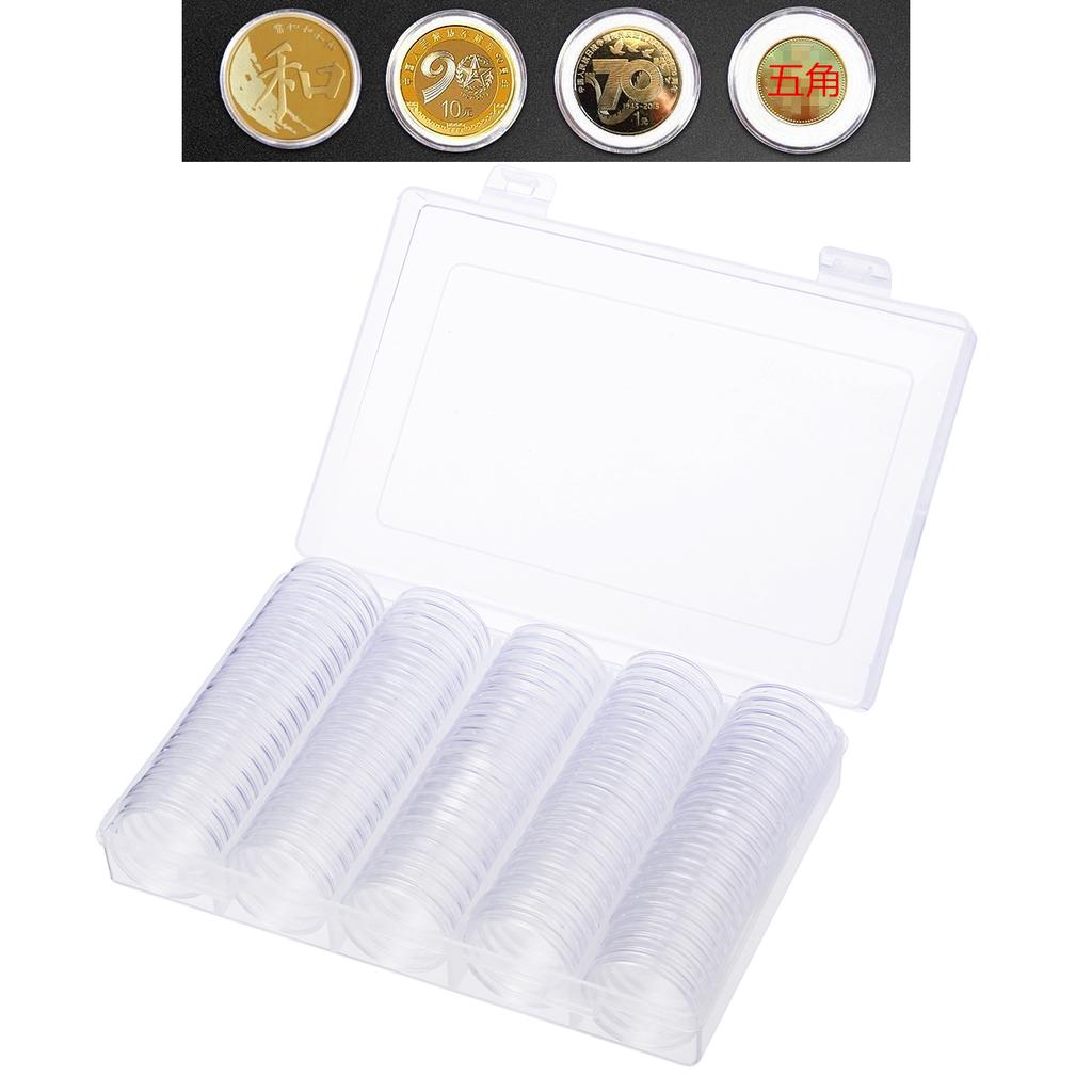 Buy 20/25/27/30 mm Coin Cases Capsules Holder Clear Plastic Round ...