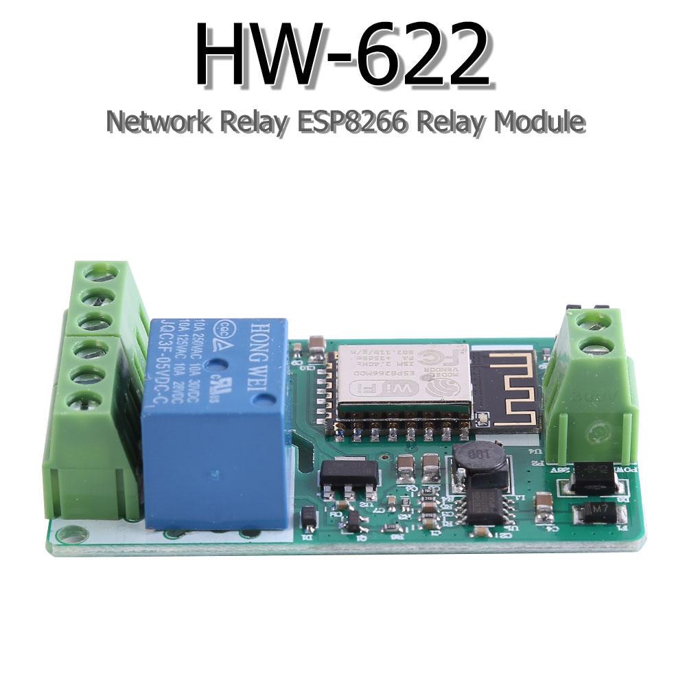 HW-622 ESP8266 WiFi Röle Modülü Akıllı Ev Telefonu APP Kablosuz WiFi Modülü uygun fiyatlı satın ...