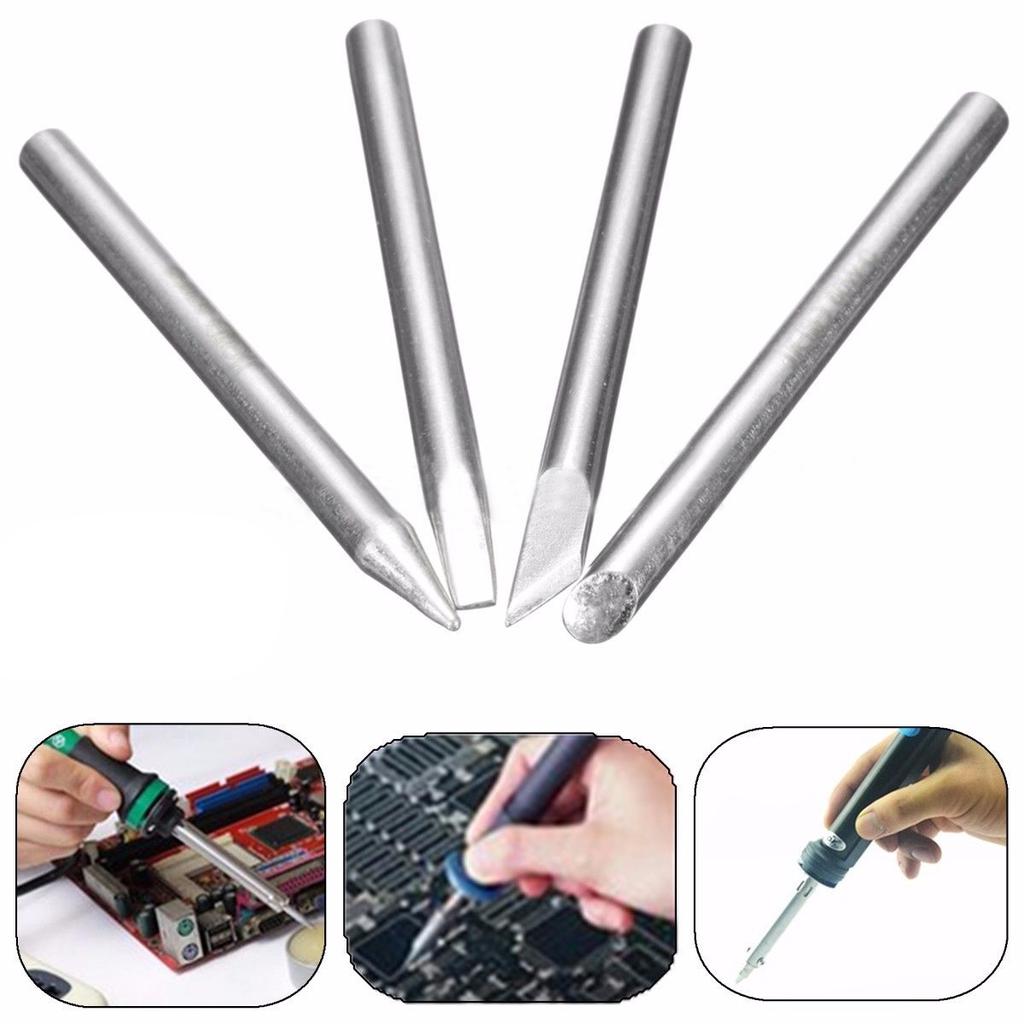 Buy Peigu 4pcs 60W New Soldering Iron Tip Head Replaceable 5.5mm Shank ...