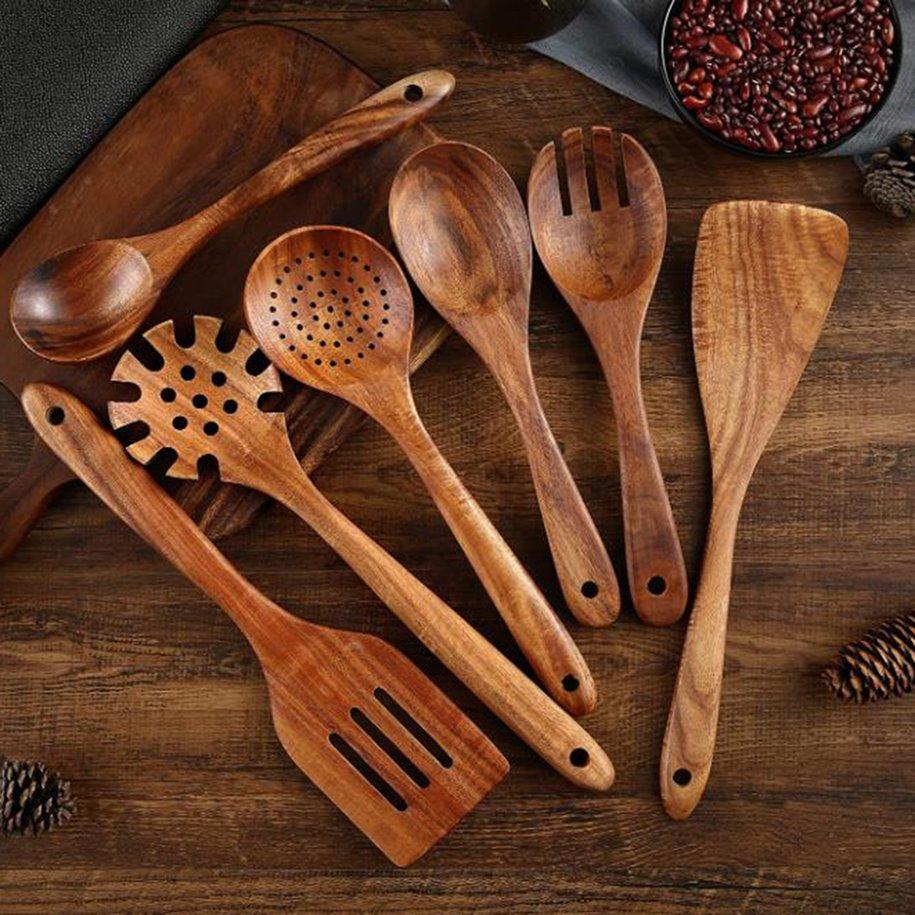 Buy Beauty Twelve 8 Pcs Japanese Style Wooden Household Kitchen ...