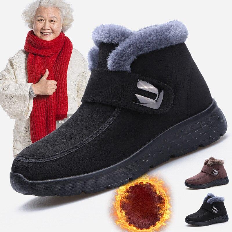 Buy Winter Plush Thick Plush Keep Warm Shoes Soft Comfortable High Top ...