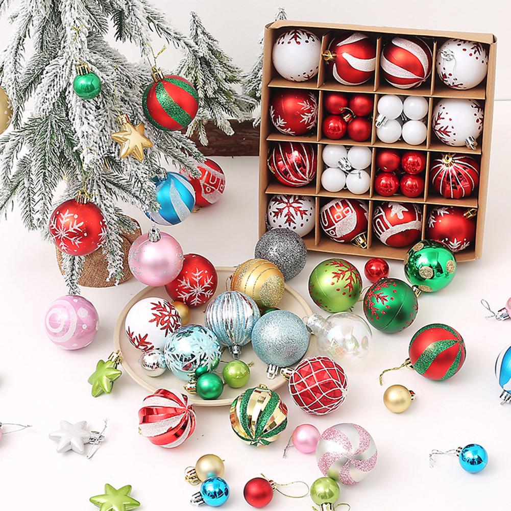 Buy Ornament Christmas Ball Plastic Shatterproof With Hooks 3cm/6cm at ...