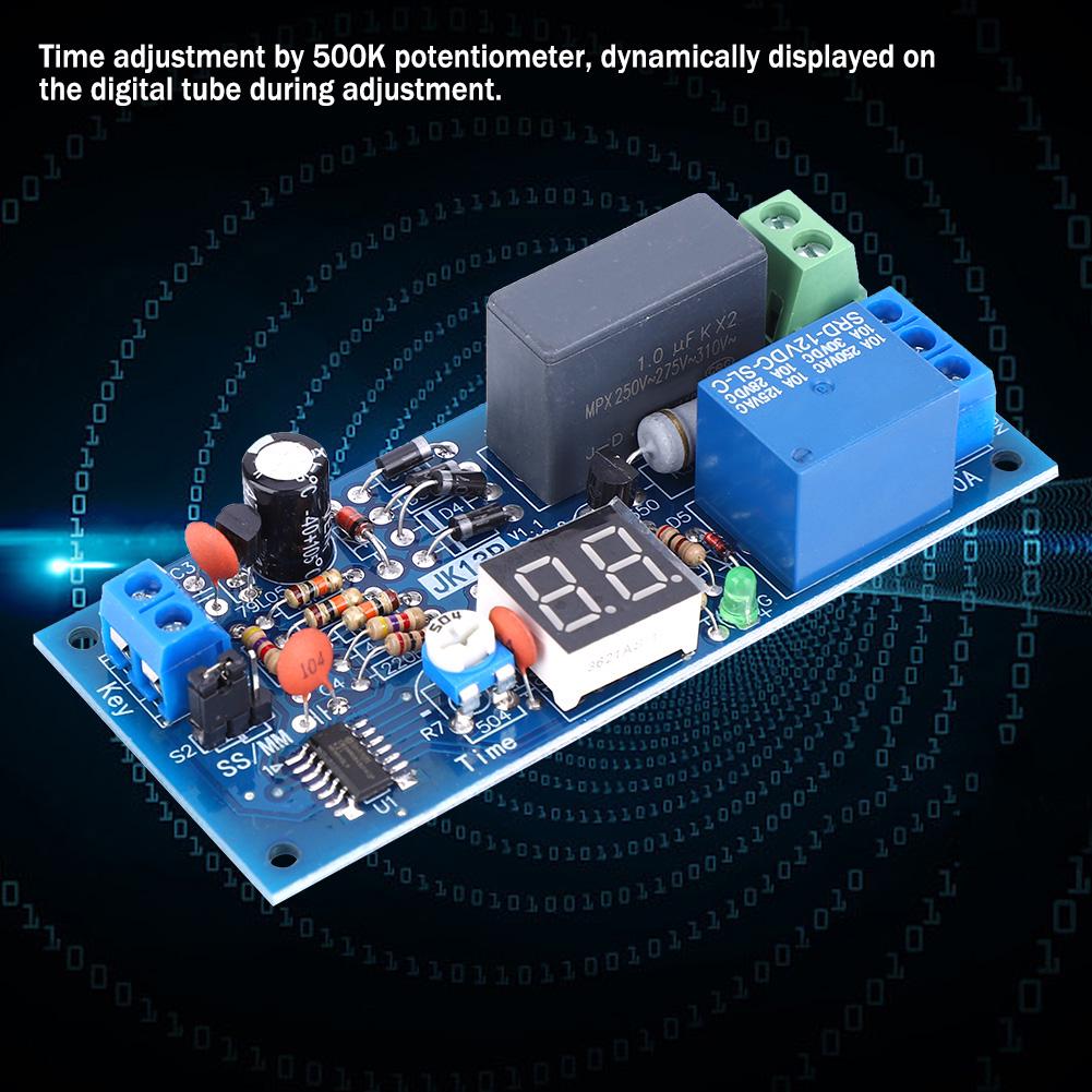 Buy 220V AC Delay Timer Relay Module 1-99 Seconds/1-99 Minutes Time ...