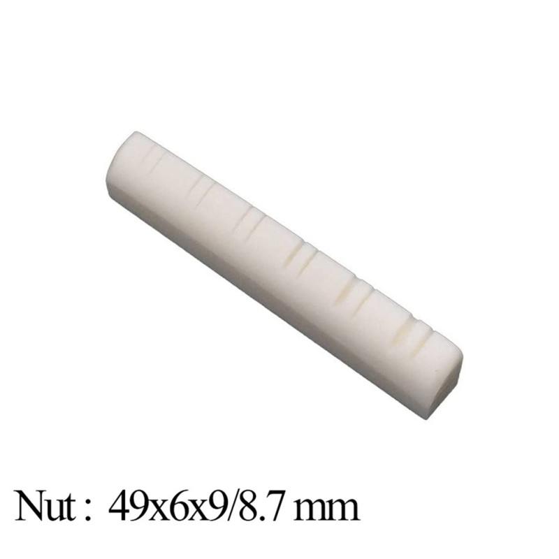 Buy 1 Set Bone Slotted Bridge Saddle Nut Material For 12 Strings ...