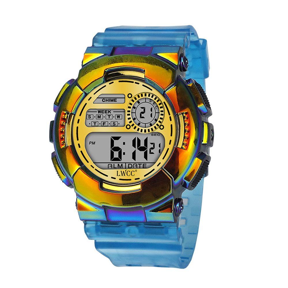 Buy Children Transparent LED Digital Wristwatches Sports Wrist Watch ...