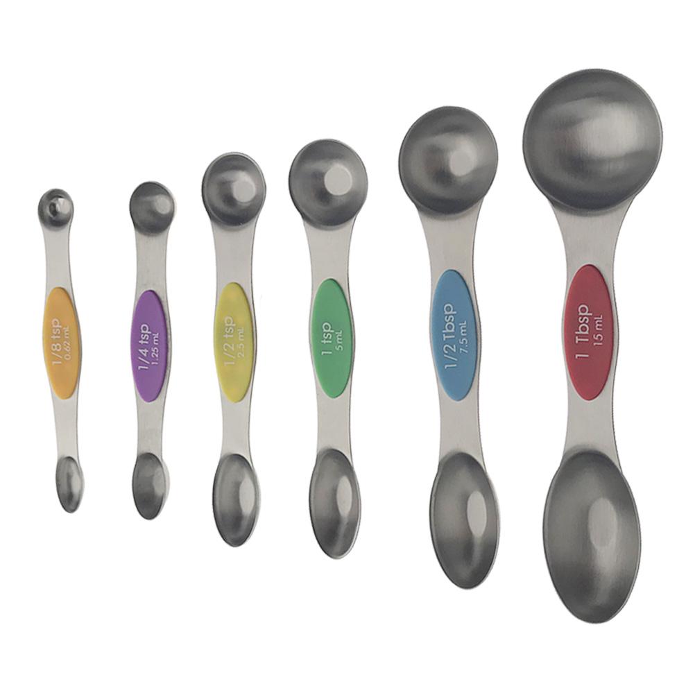Buy Set of 6 Measuring Spoons Nesting Multifunctional Measurement ...