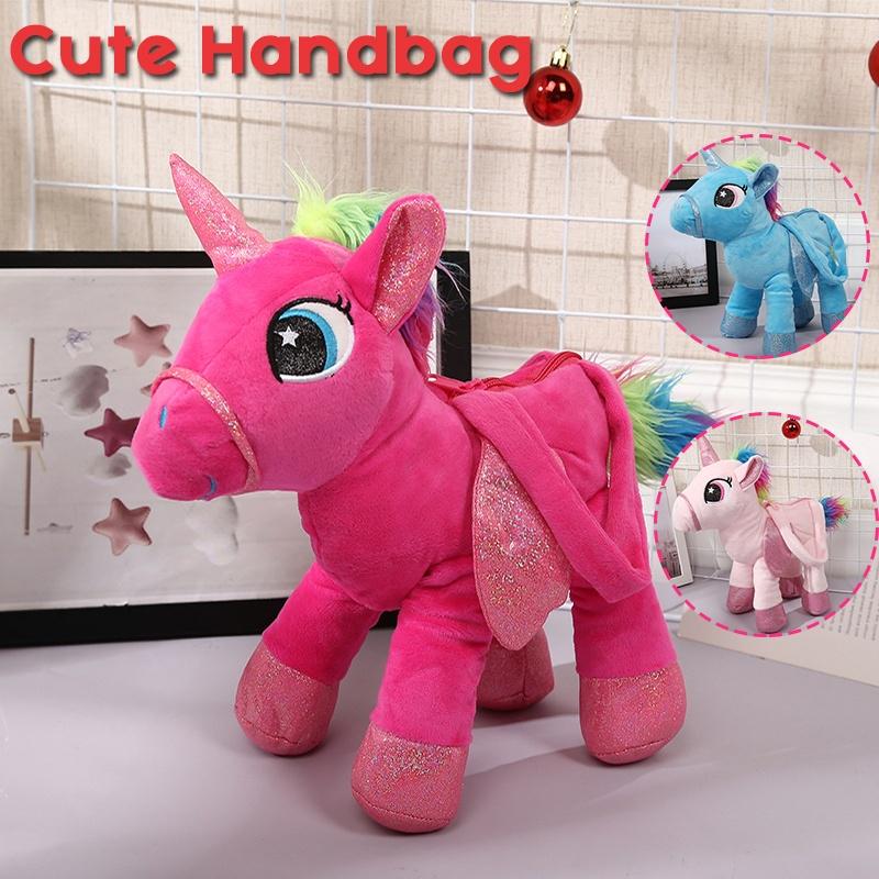 Buy 30cm Super Cute Kid's Handbag Fluffy Toy Bag Little Girl Plush ...