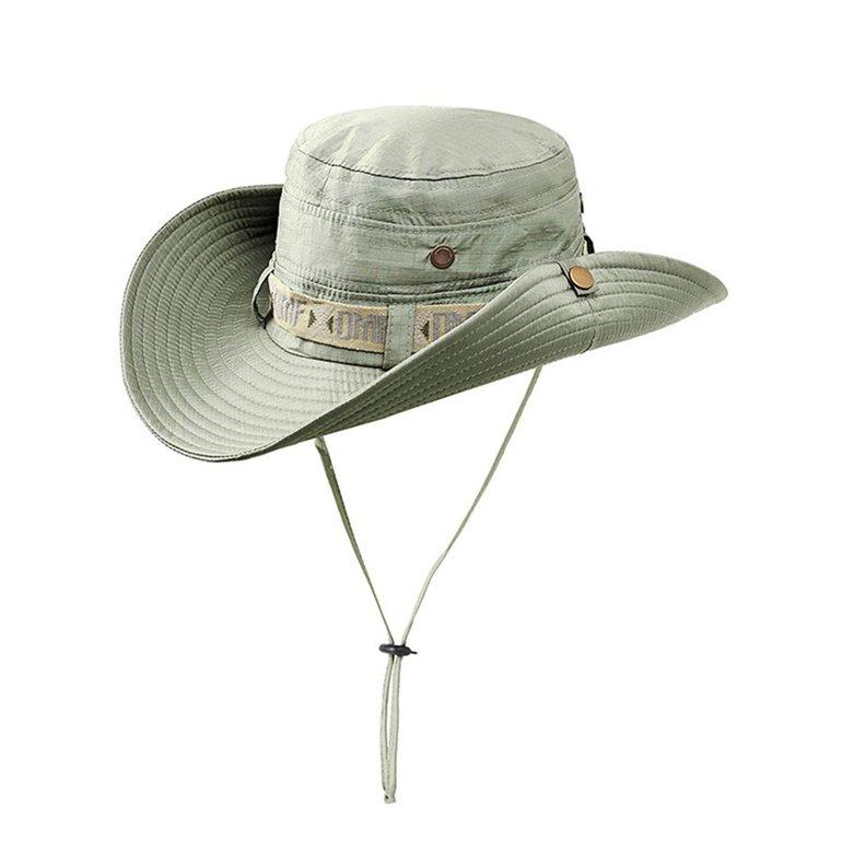 Buy Zao Ren Jduhf Green Summer Can Fold Uv - Proof Fisherman Hat Big ...