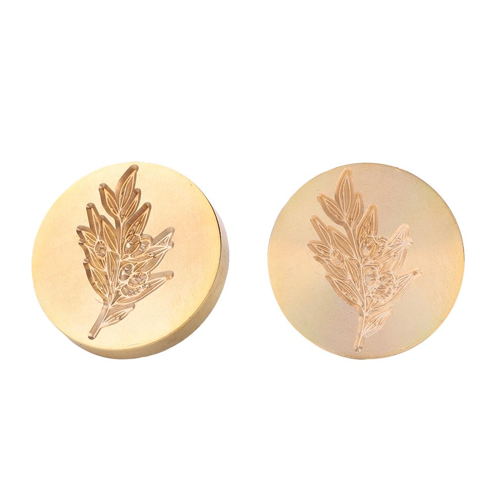 Satın alın Plants Flowers Wax Sealing Stamp Head Round Copper Stamps ...