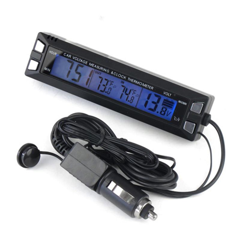 Buy Car Temperature Voltage Clock Thermometer Meter Monitor Dig at ...
