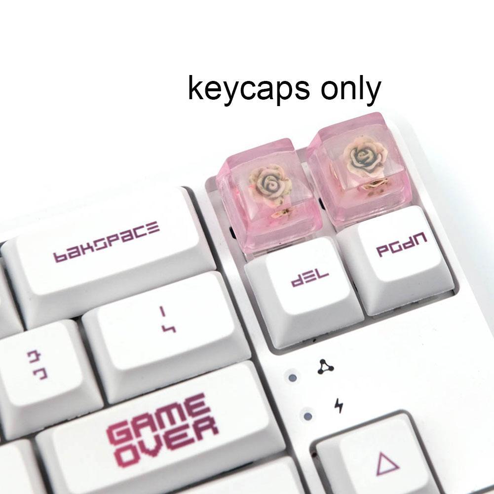 Handmade Resin Keycaps Universal Mechanical Rose Shell External Cap ...