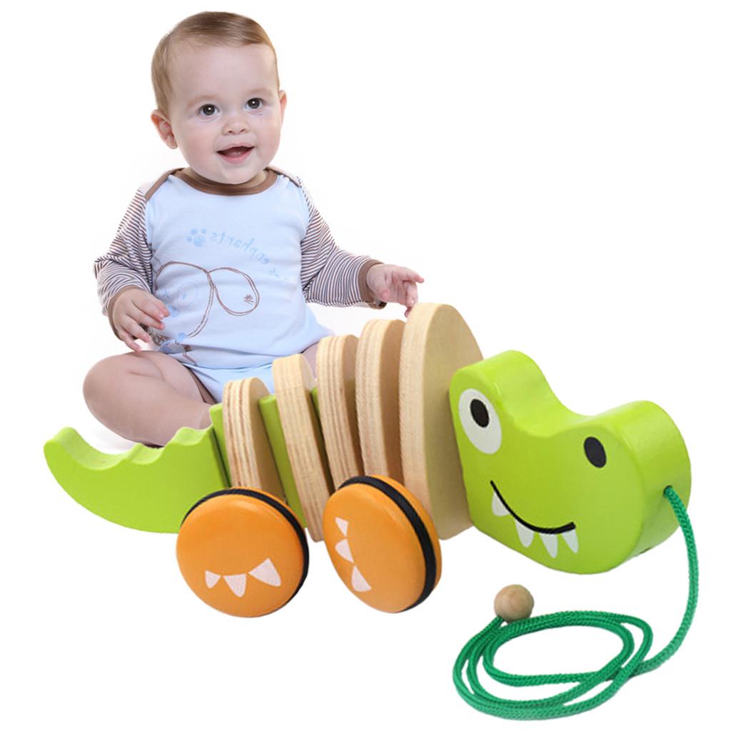 Buy Wooden Pull Toys For 1 Year Old Alligator Push Toy For Toddler Toys ...