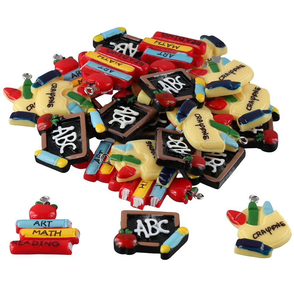 3 Styles School Best Teacher Student Charms Resin Crayon Charms for ...