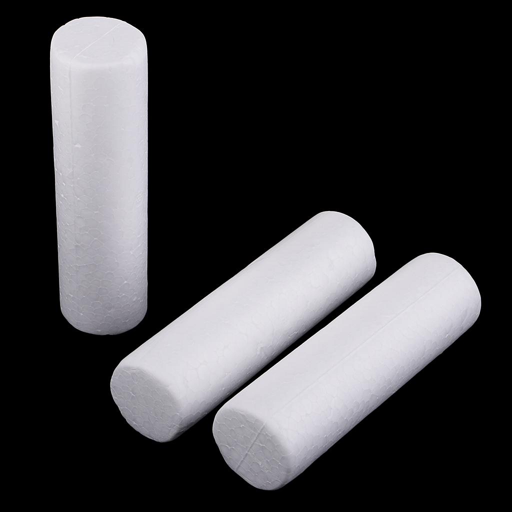 Buy 10 Pieces DIY Cylinder Shape Styrofoam Foam Material for Art Craft ...